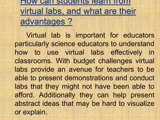 Virtual lab in ppt | PPTX