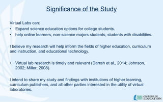 Jaime McQueen Virtual lab SERA presentation | PPTX