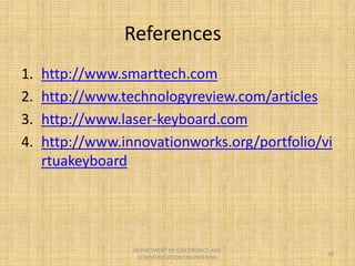 Virtual laser keyboard | PPTX