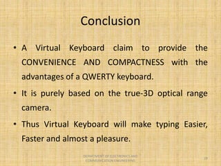 Virtual laser keyboard | PPTX
