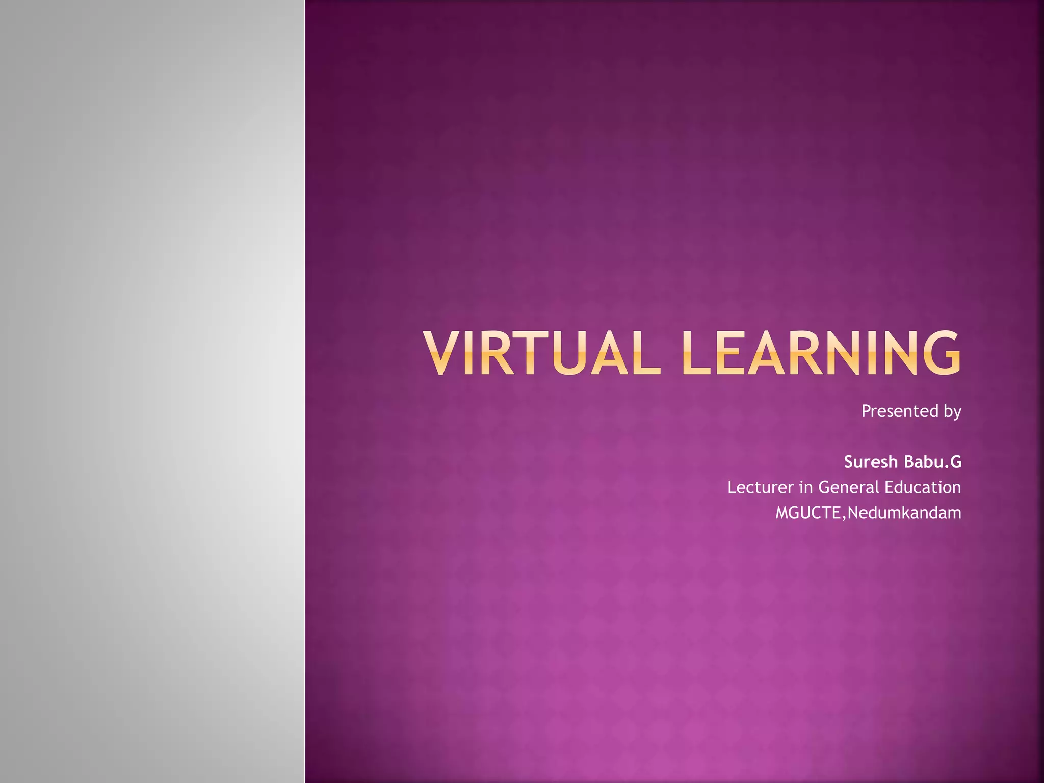 Virtual learning | PPTX