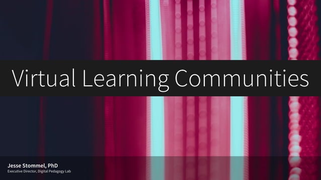 Virtual Learning Communities: 6 Theses for Creating a Sense of ...