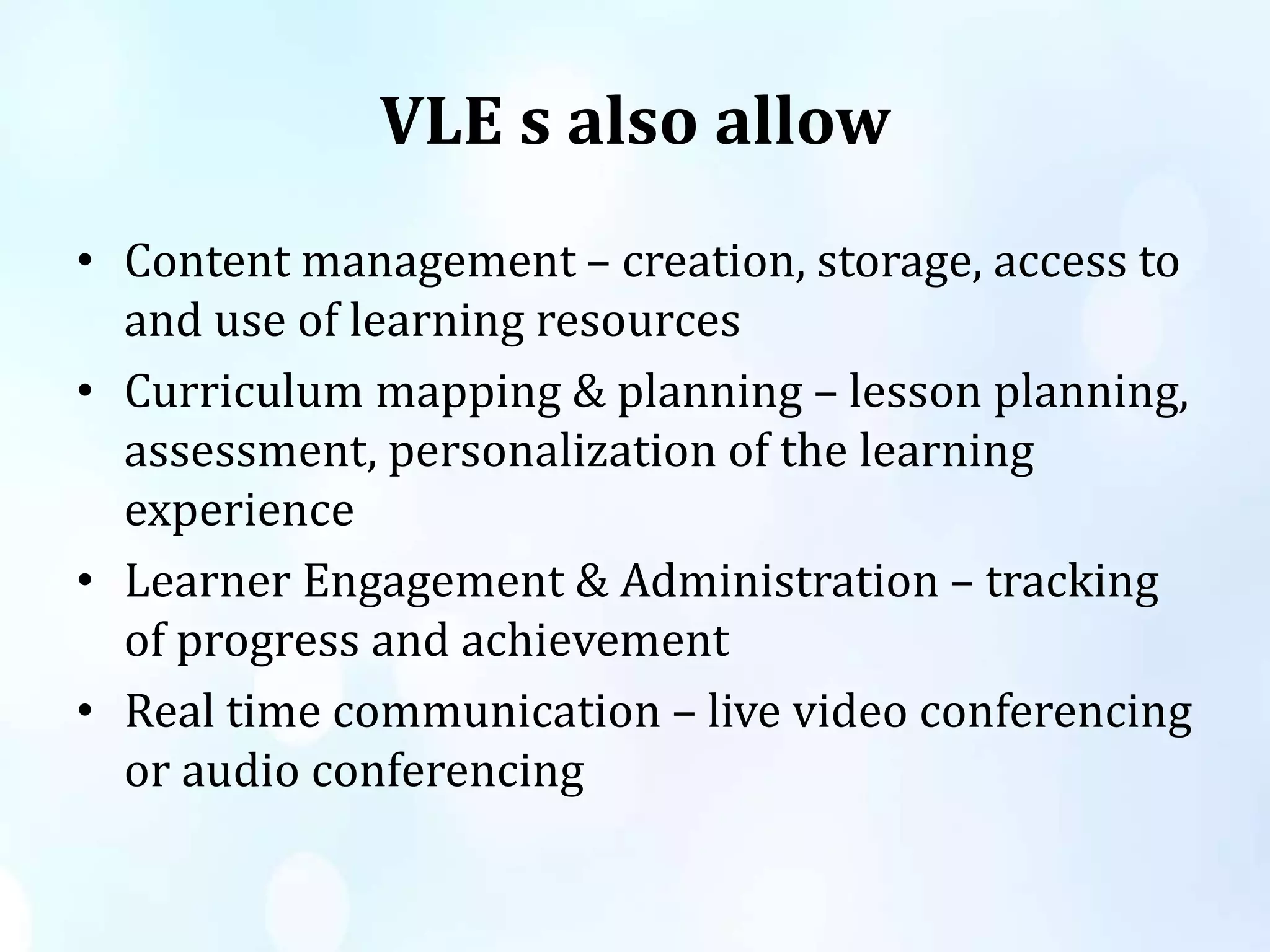 virtual learning environment | PDF