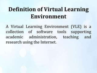 virtual learning environment | PDF