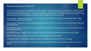 Virtual learning environment (vle) training | PPT