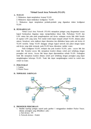 Virtual Local Area Nnetwork (VLAN) | DOCX