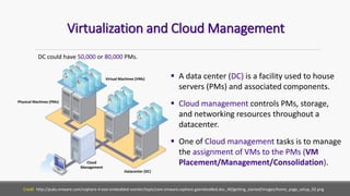 Virtual machine consolidation for cloud data centers using parameter ...