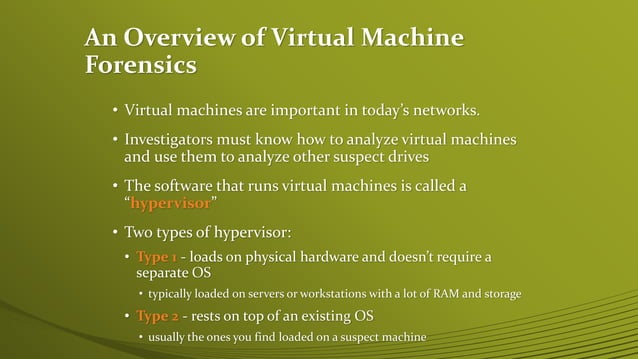 Virtual Machine Forensics | PPT