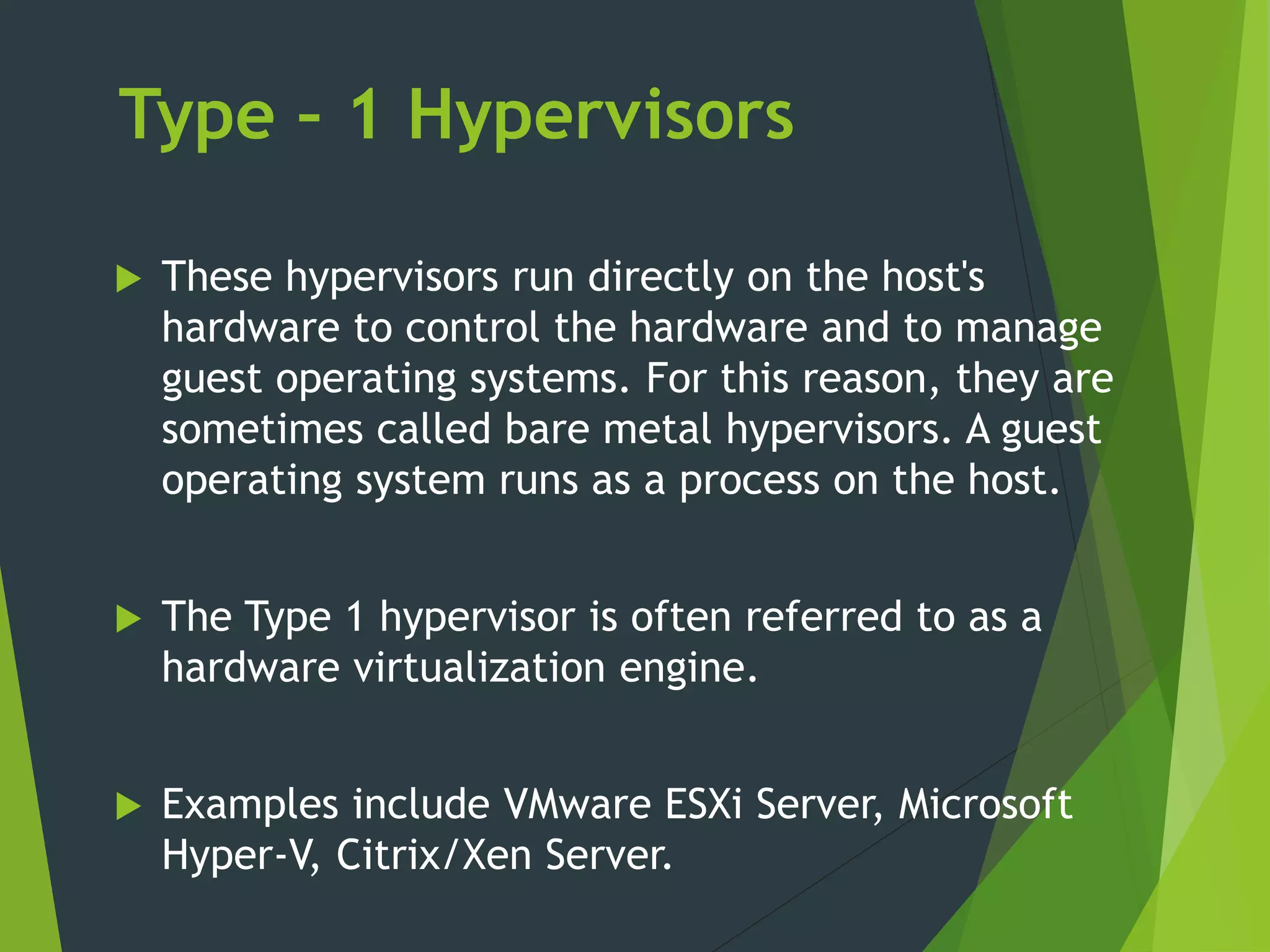 Virtual Machine Migration & Hypervisors | PPTX