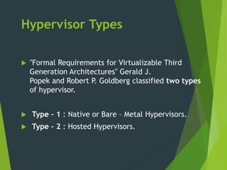 Virtual Machine Migration & Hypervisors | PPTX