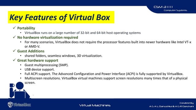 Virtual Machines - Virtual Box | PPTX | Operating Systems | Computer ...