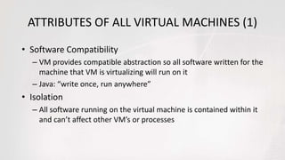 Virtual machines and their architecture | PPTX