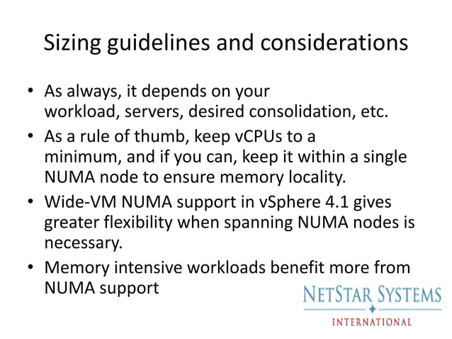 Federal VMUG - March - Virtual machine sizing considerations in a numa ...