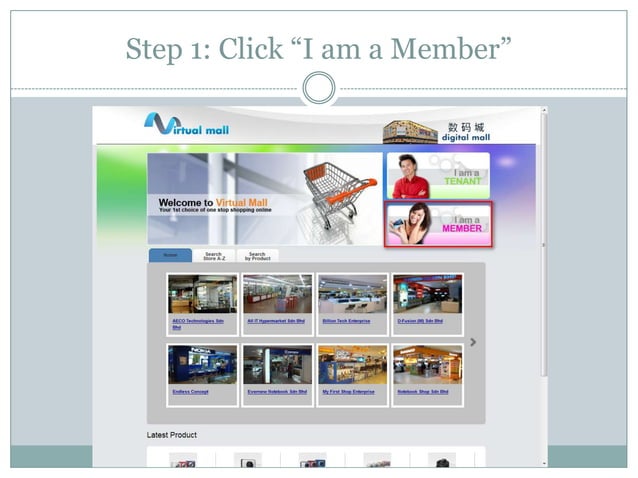 Virtual Mall’s Online Purchase Step by Step - by Digital Mall | PPTX