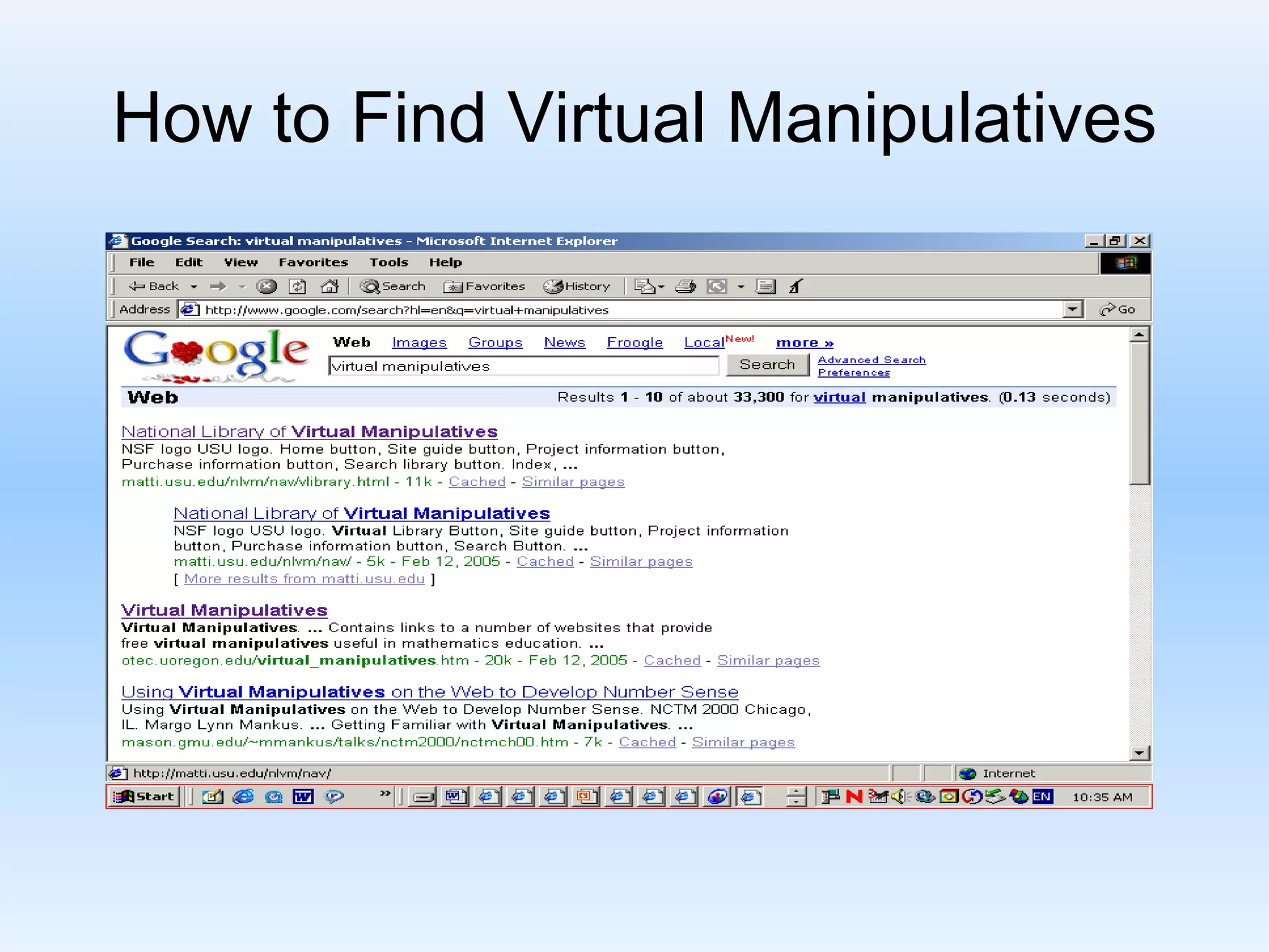 Virtual Manipulatives | PPT