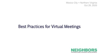 Virtual meetings best practices | PPT