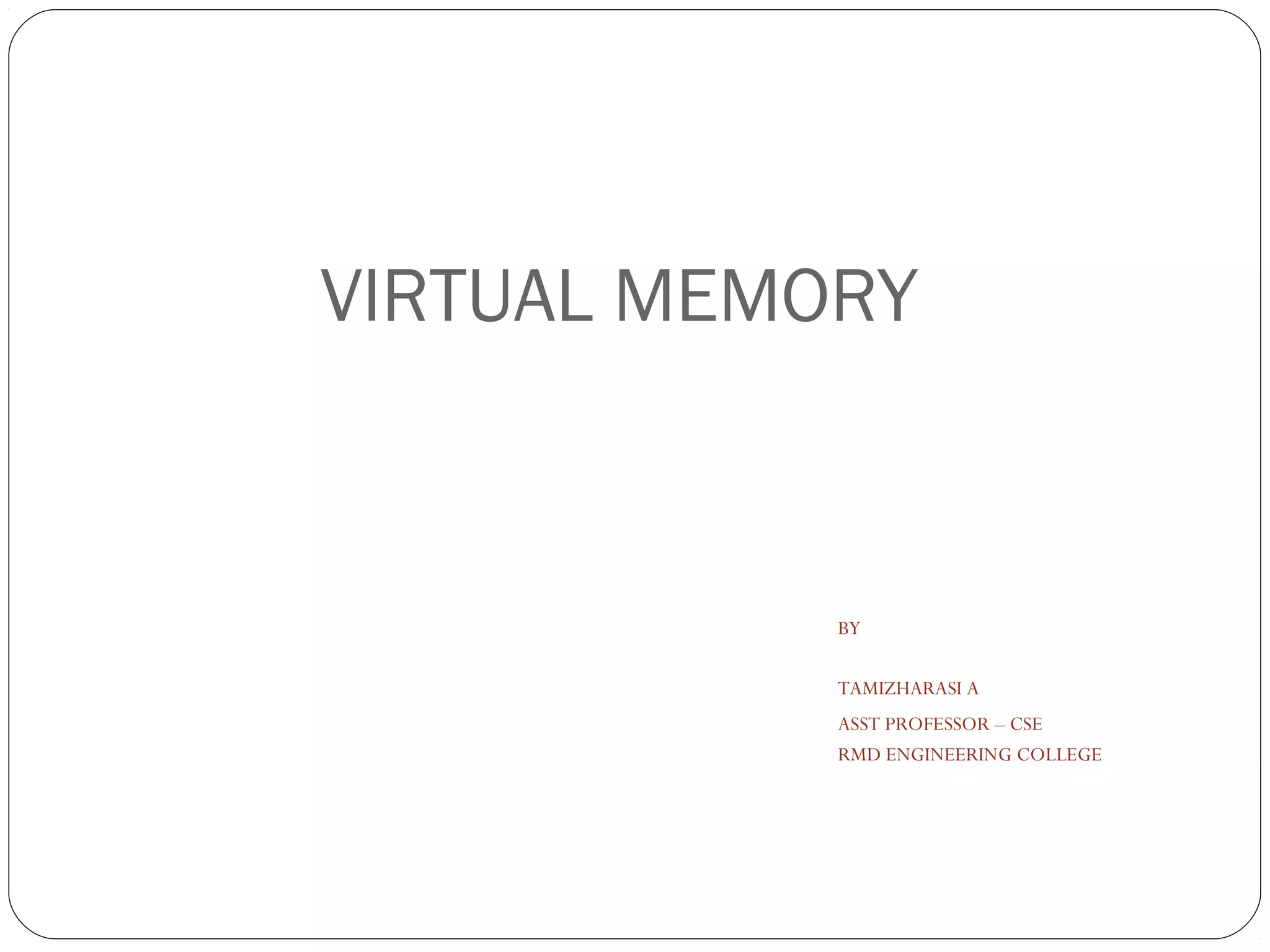 Virtual memory | PPT