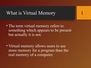 Virtual memory | PPT