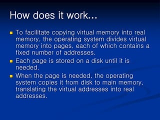 virtual memory.ppt | Data Storage and Warehousing | Computing