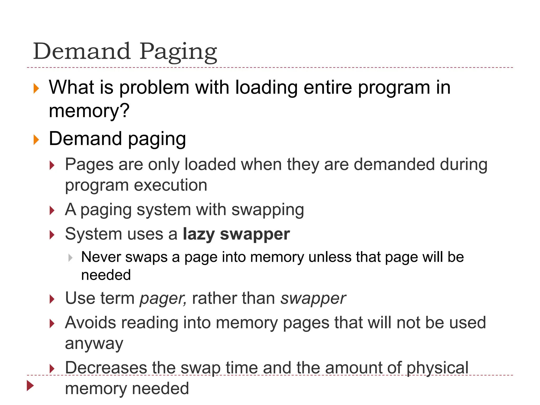 Virtual memory management in Operating System | PPTX
