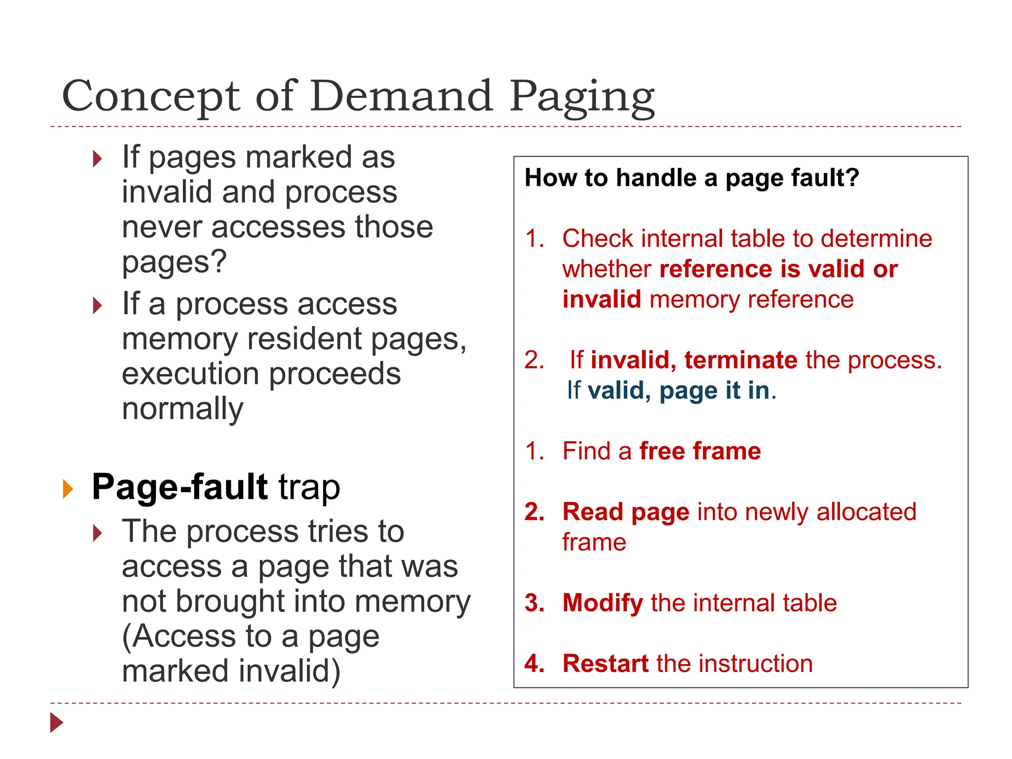 Virtual memory management in Operating System | PPTX