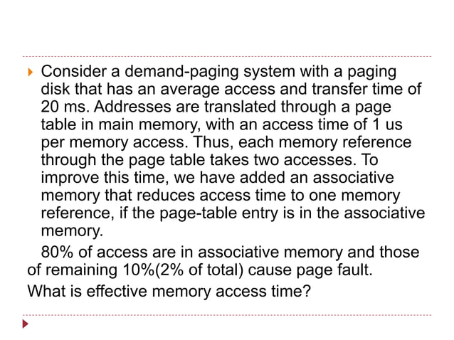 Virtual memory management in Operating System | PPTX