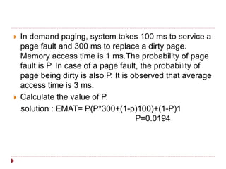 Virtual memory management in Operating System | PPTX