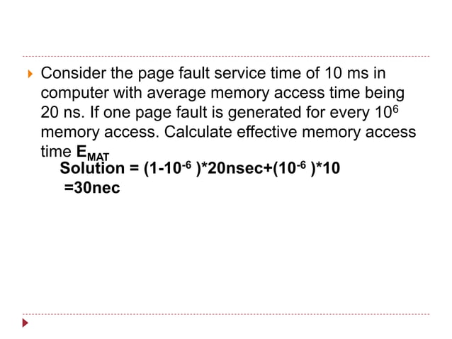Virtual memory management in Operating System | PPTX