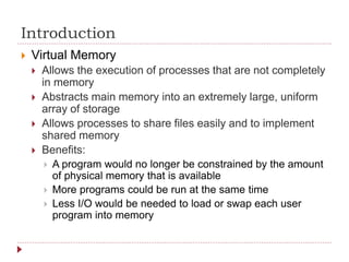 Virtual memory management in Operating System | PPTX