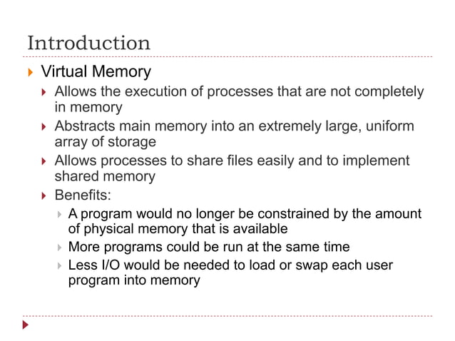 Virtual memory management in Operating System | PPTX