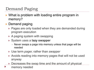 Virtual memory management in Operating System | PPTX