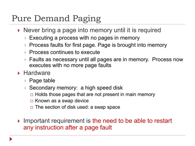 Virtual memory management in Operating System | PPTX