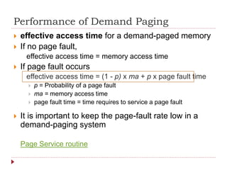 Virtual memory management in Operating System | PPTX