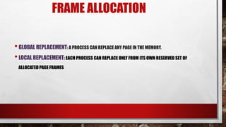 Virtual memory ,Allocaton of frame & Trashing | PPT