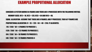 Virtual memory ,Allocaton of frame & Trashing | PPT