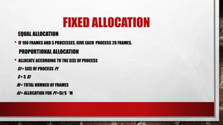 Virtual memory ,Allocaton of frame & Trashing | PPT