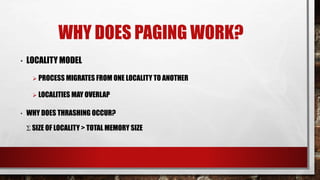 Virtual memory, allocaton of frame & trashing | PPTX | Data Storage and Warehousing | Computing