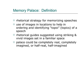 The Virtual Memory Palace | PPT