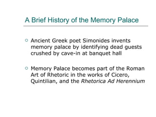 The Virtual Memory Palace | PPT