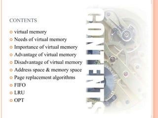 Virtual memory ppt | PPTX
