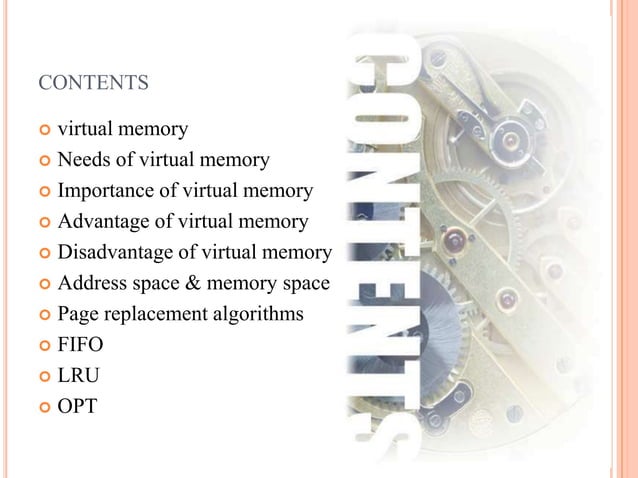 Virtual memory ppt | PPTX