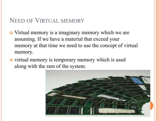 Virtual memory ppt | PPTX
