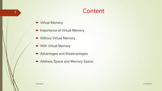 Virtual memory presentation | PPTX