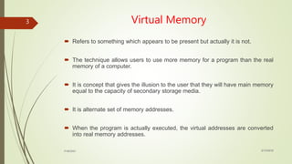 Virtual memory presentation | PPTX