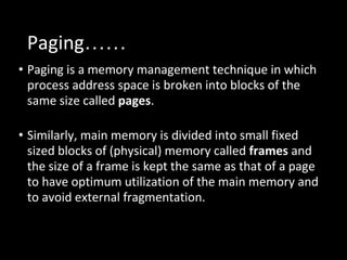 Virtual memory | PPT