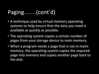Virtual memory | PDF