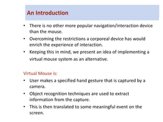 Virtual mouse | PPTX