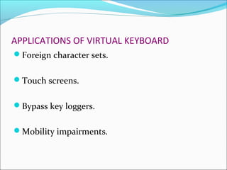 Virtual Keyboard Technology | PPT