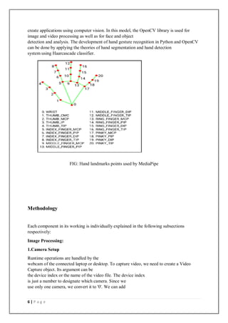 AN INTERNSHIP REPORT ON VIRTUAL MOUSE USING HAND GESTURES PROJECT | PDF