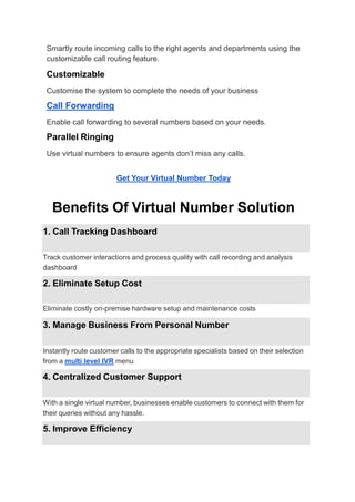 Virtual Number Solutions for Businesses | PPT